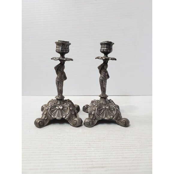 Accents | Vintage Metal Candlesticks Metal Candle Holders Sold Together ...